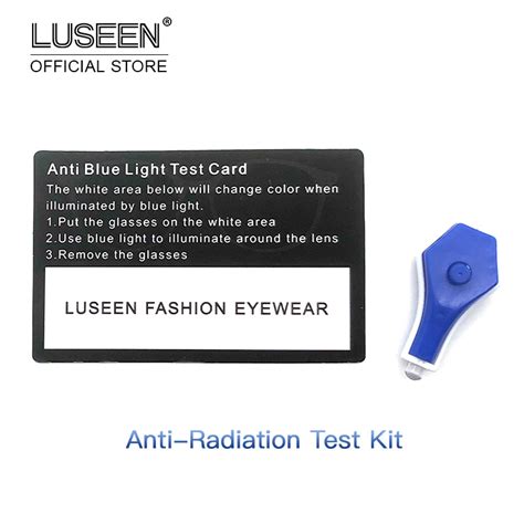Luseen Antiradiation Eyeglass Test Kit Antirad Test Card And Blue Ligh