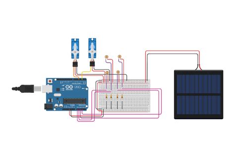 Circuit Design Dual Axis Solar Tracker Tinkercad