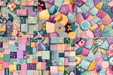 Pastel Patchwork Patterns Graphic By Srempire · Creative Fabrica