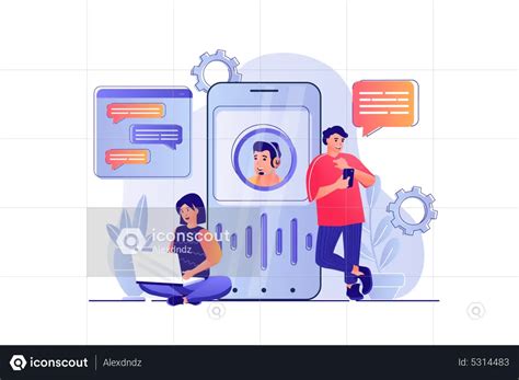 Best Premium Virtual Assistant Illustration Download In Png And Vector Format