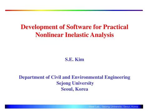 Ppt Development Of Software For Practical Nonlinear Inelastic
