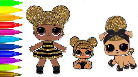 How To Draw Lol Doll Queen Bee Lol Surprise Hair Goals Makeover Series 5 Drawing And Coloring