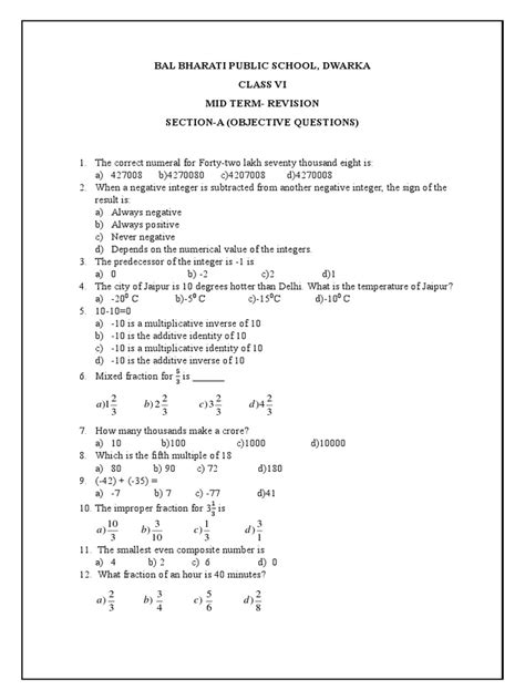 Revision Pdf Integer Number Theory