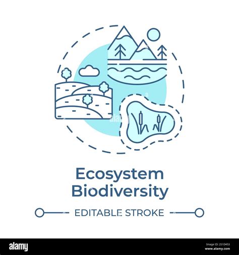 Ecosystem Biodiversity Soft Blue Concept Icon Stock Vector Image And Art