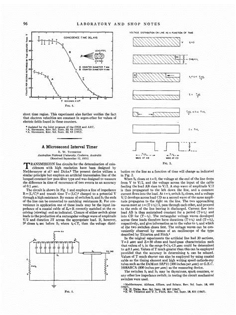 A Microsecond Interval Timer Review Of Scientific Instruments Aip