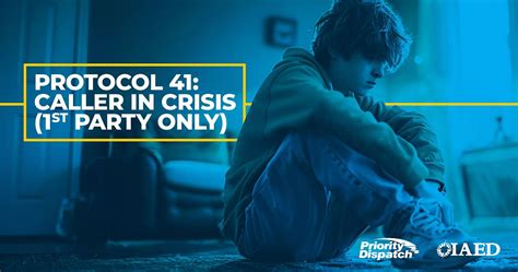 How To Activate Protocol 41 Caller In Crisis 1st Party Only Priority Dispatch Corporation How To Activate Protocol 41 Caller In Crisis 1st Party Only Priority Dispatch Corporation