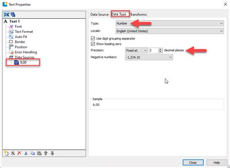 Excel Data With Decimal Place Not Appearing In Bartender Seagull