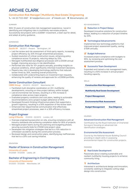 Risk Manager Cv Examples And Guide For 2026