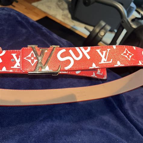 Red Supreme X Lv Belt Looking To Sell Worn A Few Depop