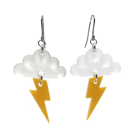 Mini Lightning Cloud Earrings The Makery