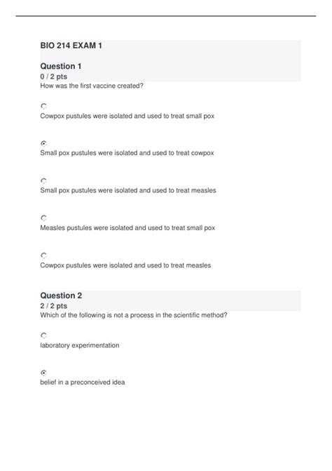 Bio 214 Microbiology Latest Exam Biology Bio214 Stuvia Us