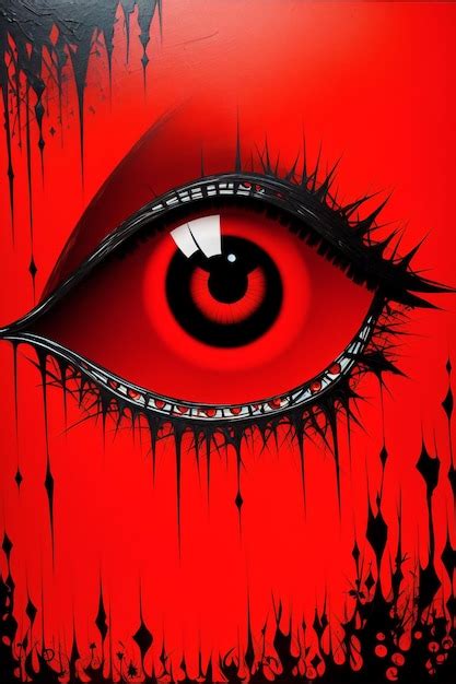 Premium Ai Image Red Eye
