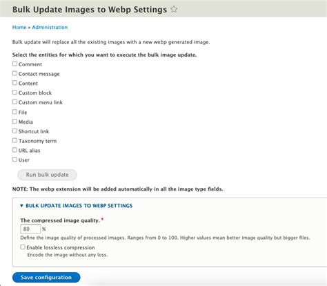 Bulk Update Images To Webp