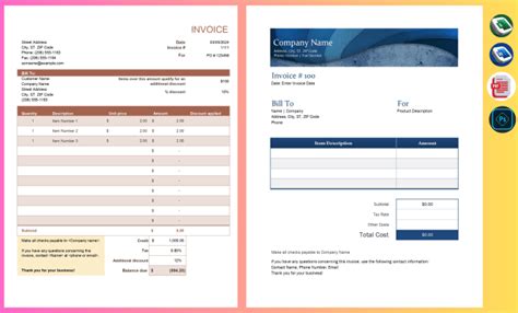 Design Automated Excel Invoice Template And Invoice Price List By
