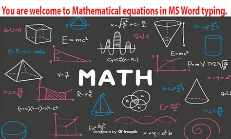 Mathematics Equations Typing Of Microsoft Word By Masud5664 Fiverr