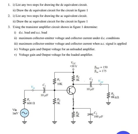 Solved I ﻿list Any Two Steps For Drawing The Dc Equivalent