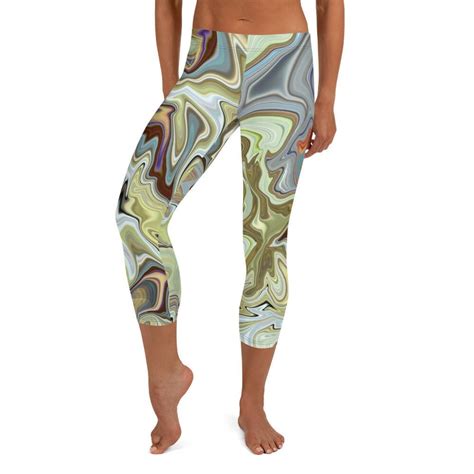 Women S Capris Leggings Yoga Capri Colorful Multi Colored Print Workout Pants Exercise