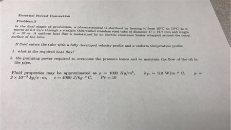 solved problem 1 external forced convection over a flat