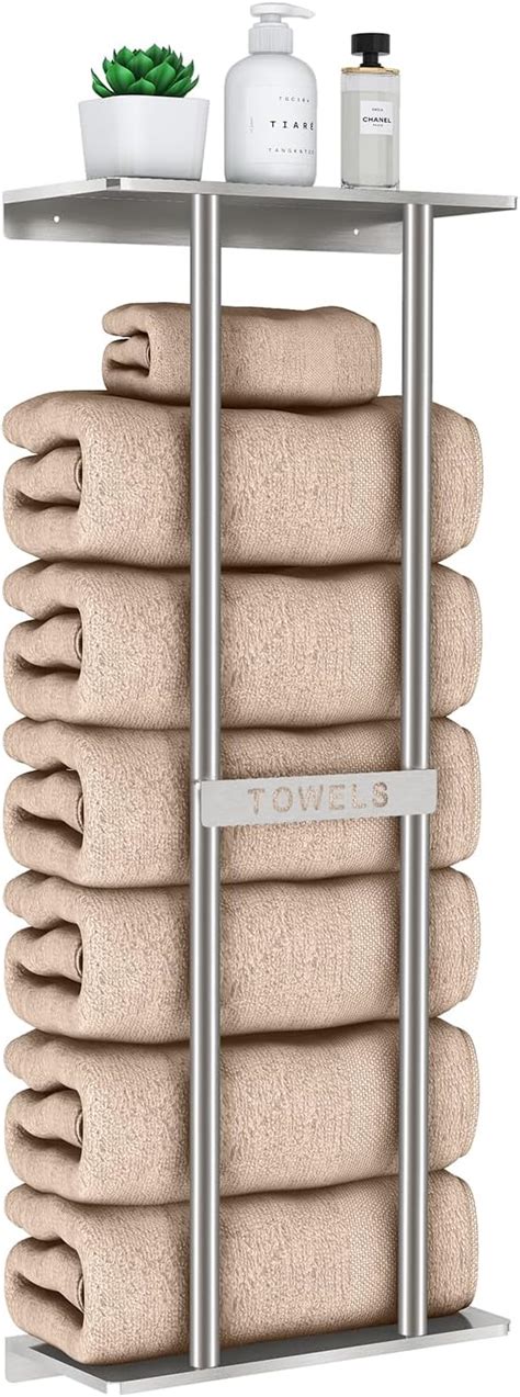 Stwwo 30 Bathroom Towel Rack With Shelf Space Saving Storage