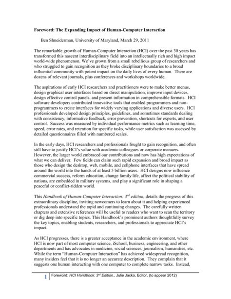 Handbook Of Human Computer Interaction