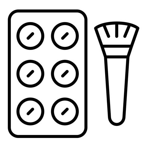 Makeup Palette Line Icon 8281523 Vector Art At Vecteezy