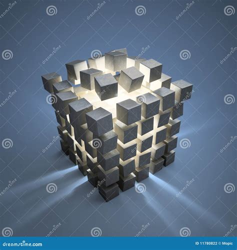Explosion Of Abstract Cubes Stock Illustration Illustration Of