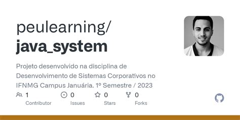 GitHub Peulearning Java System Projeto Desenvolvido Na Disciplina De Desenvolvimento De