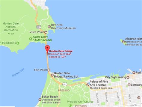 Golden Gate Bridge Route Map Bike The Bridge