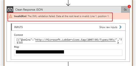 Logic App Transformation Error Invalidxml The Xml Validation Failed