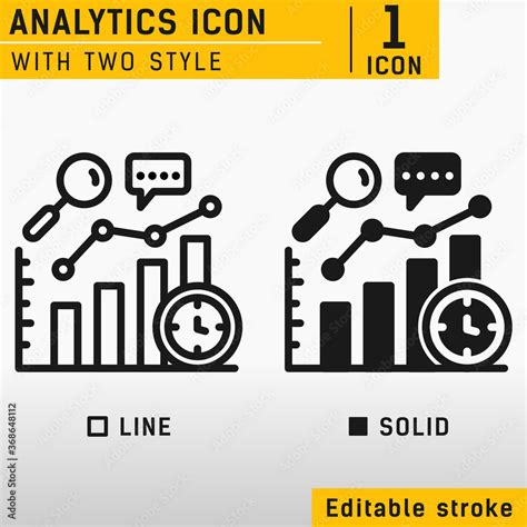 Performance Analytics Linear Icon Concept Performance Analytics Line Vector Sign Symbol Graph