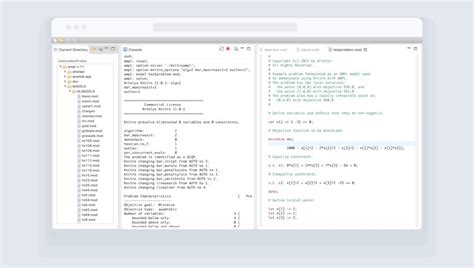 AMPL IDE Simplifying Modeling Your AMPL Modeling Partner