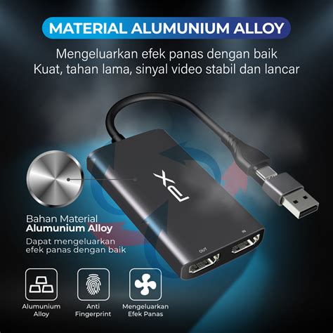 Jual Video Capture HDMI Card Video USB3 0 USB Type C With Loop PX CAP4K Shopee Indonesia