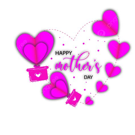 Happy Mother Day Vector Art PNG Happy Mothers Day Transparent Png File Moon Floral Eliment