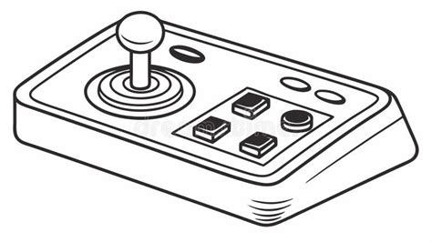Game Joystick Vector Retro Gaming Controller Vintage Arcade Design Generative Ai Stock