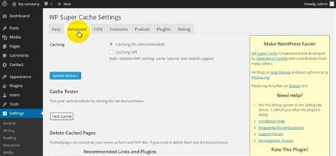 How To Install And Configuration Guide WP Super Cache Plugin Settings Configuration Guide To