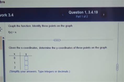 Solved Graph The Function Identify Three Points On The Chegg Com