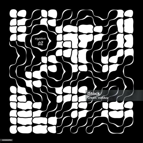 Wiggle Blocks Series Positive Pattern 02 Stock Illustration Download