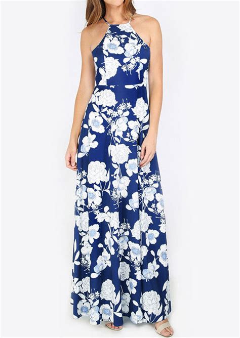 Floral Spaghetti Strap Maxi Dress Fairyseason