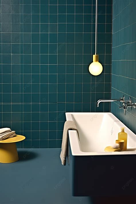 파란색 벽과 파란색 타일 욕실 배경 배경 화면 및 일러스트 무료 다운로드 Pngtree