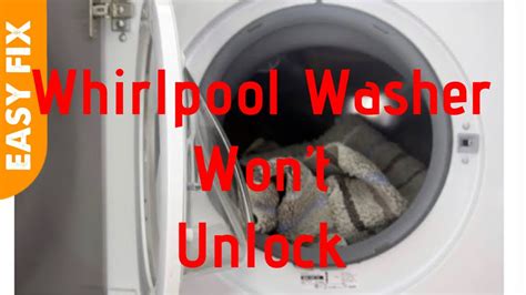 Whirlpool Washer Wont Unlock E03 F08 Error Easy Fix Youtube