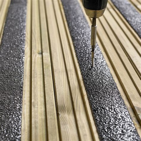 Anti Slip Grp Decking Strips 50mm X 1m Black Toolstation