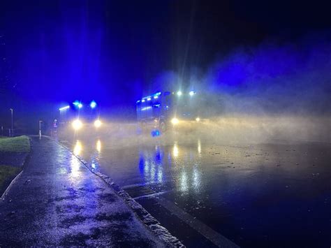 Verkehrsunfall Aufräumarbeiten Freiwillige Feuerwehr Walding