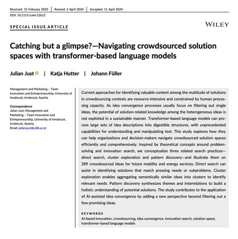 Entrepreneurship Organization And Management Research Watch On Linkedin Crowdsourcing