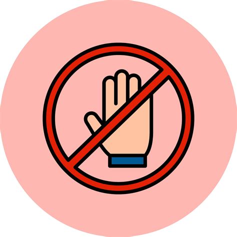 Dont Touch Vector Icon 31787695 Vector Art At Vecteezy