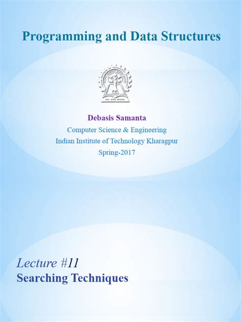 11 Searching Techniques Pdf Software Development Applied Mathematics