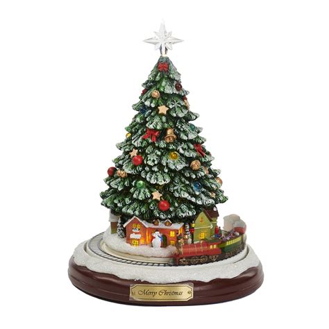 Коледен музикален Карусел Goodwill Елха с влакче Led 27см