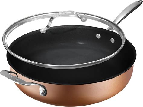 Gotham Steel 5 5 Qt Saute Pan With Lid Non Stick Frying