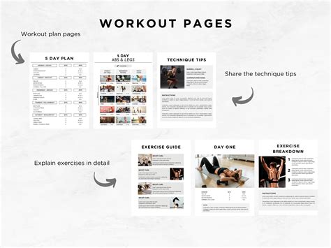 Fitness Program Template Canva Fitness Ebook Template Personal Training Coach Nutrition