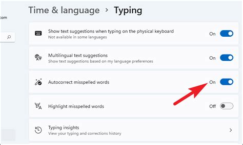 How To Enable Or Disable Autocorrect And Text Suggestions In Windows 11