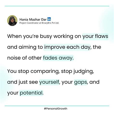 Hania Mazhar Dar On Linkedin Focus On Your Own Growth 🌱